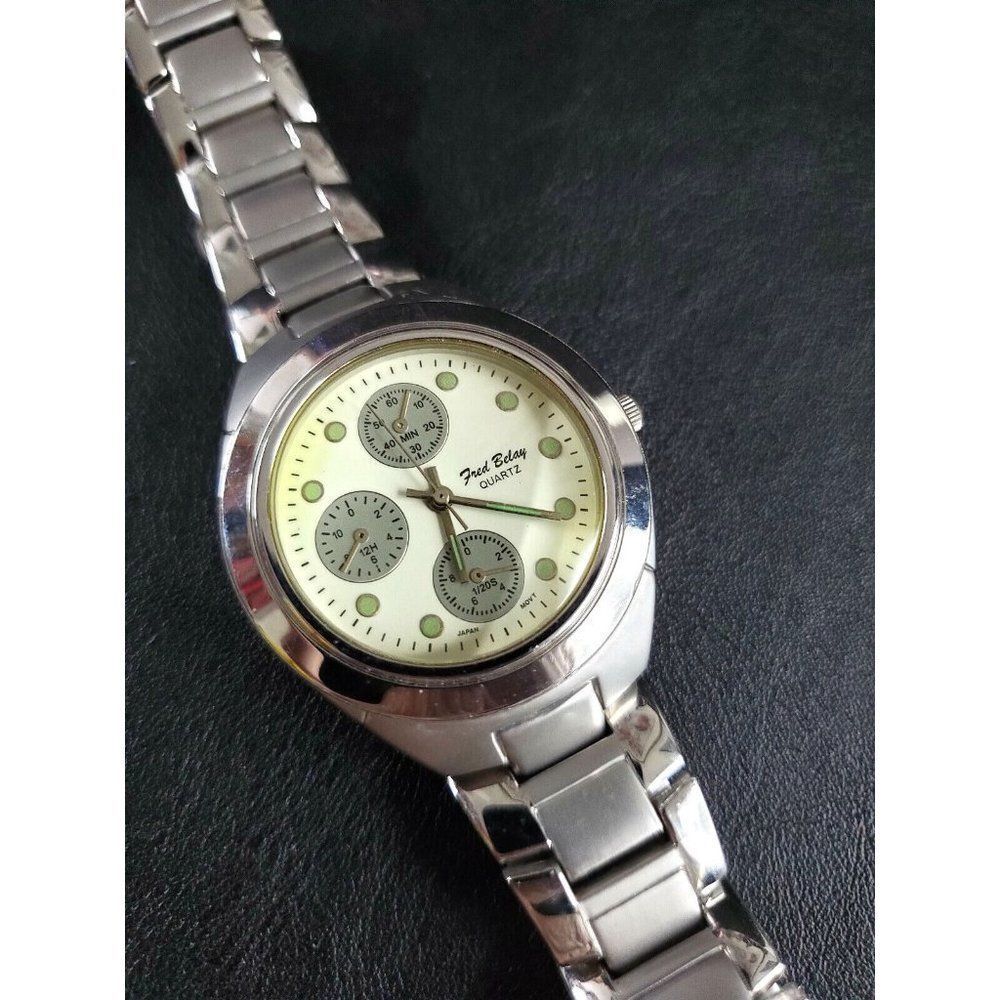 Vintage Fred Belay Quartz Analog Stainless Steel Watc… - Gem